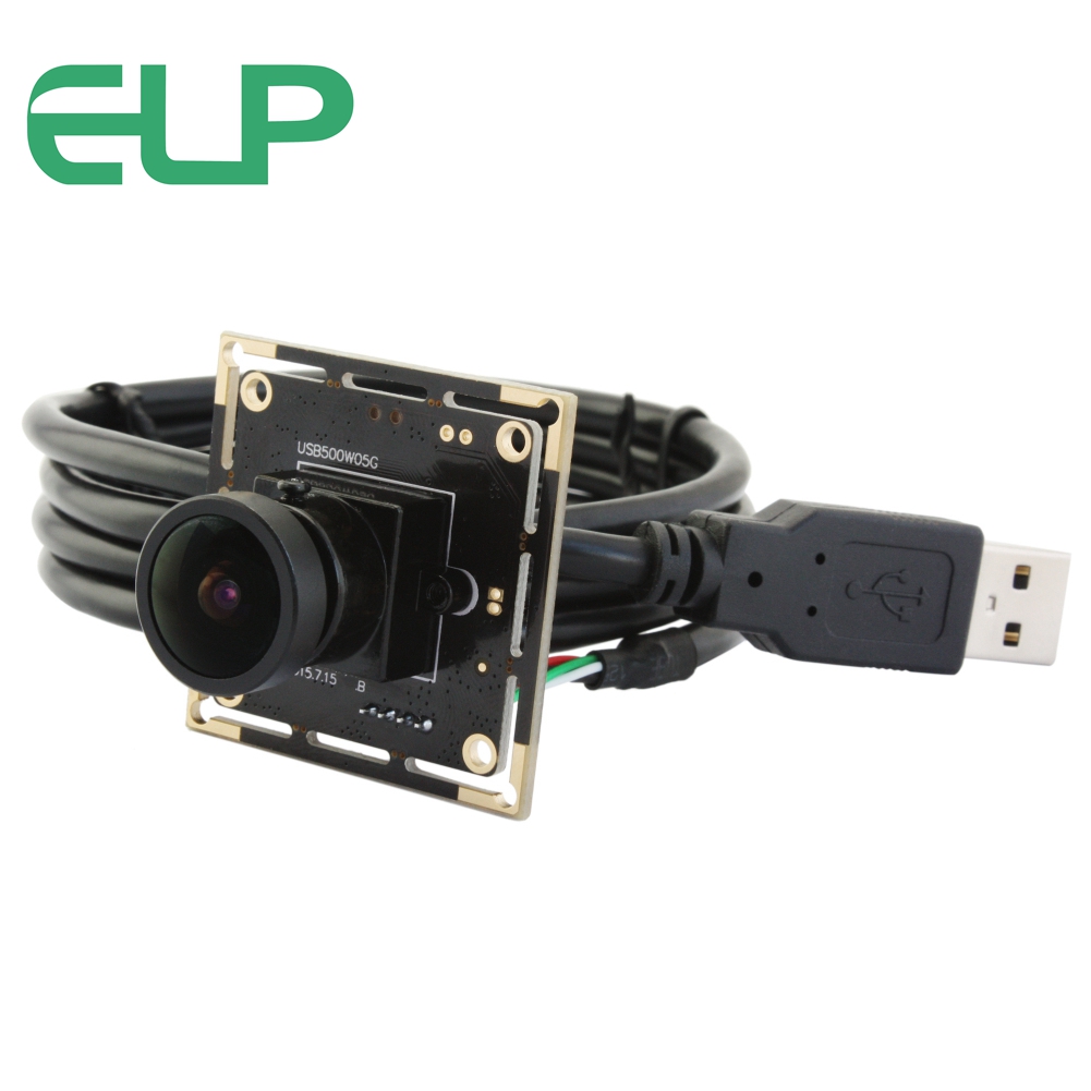 ELP Fisheye Lens 5mega pixels HD CMOS Sensor 170degree Wide Angle USB Webcam For Windows Linux ...