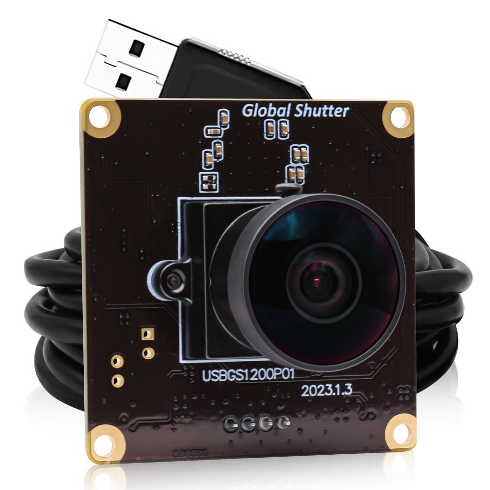 ELP Global Shutter Camera USB2.0 Free Driver 90fps High Frame Rate Color Aptina AR0234 Sensor ...