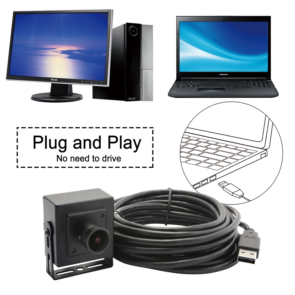 ELP 2MP Security Webcam 1080P HD Mini CMOS OV2710 UVC OTG 30fps/60fps ...