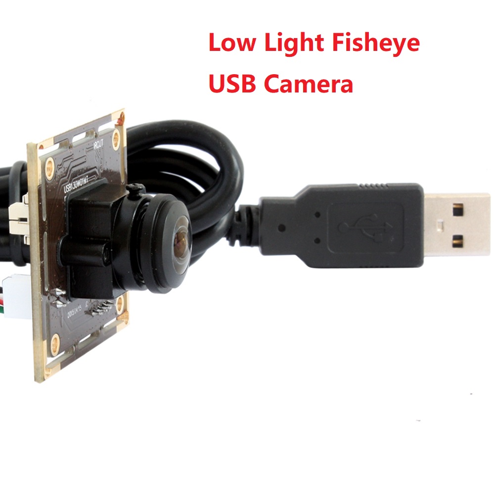 ELP Low Light Fisheye Camera 180Degree Wide Angle Aptina AR0130 CMOS ...