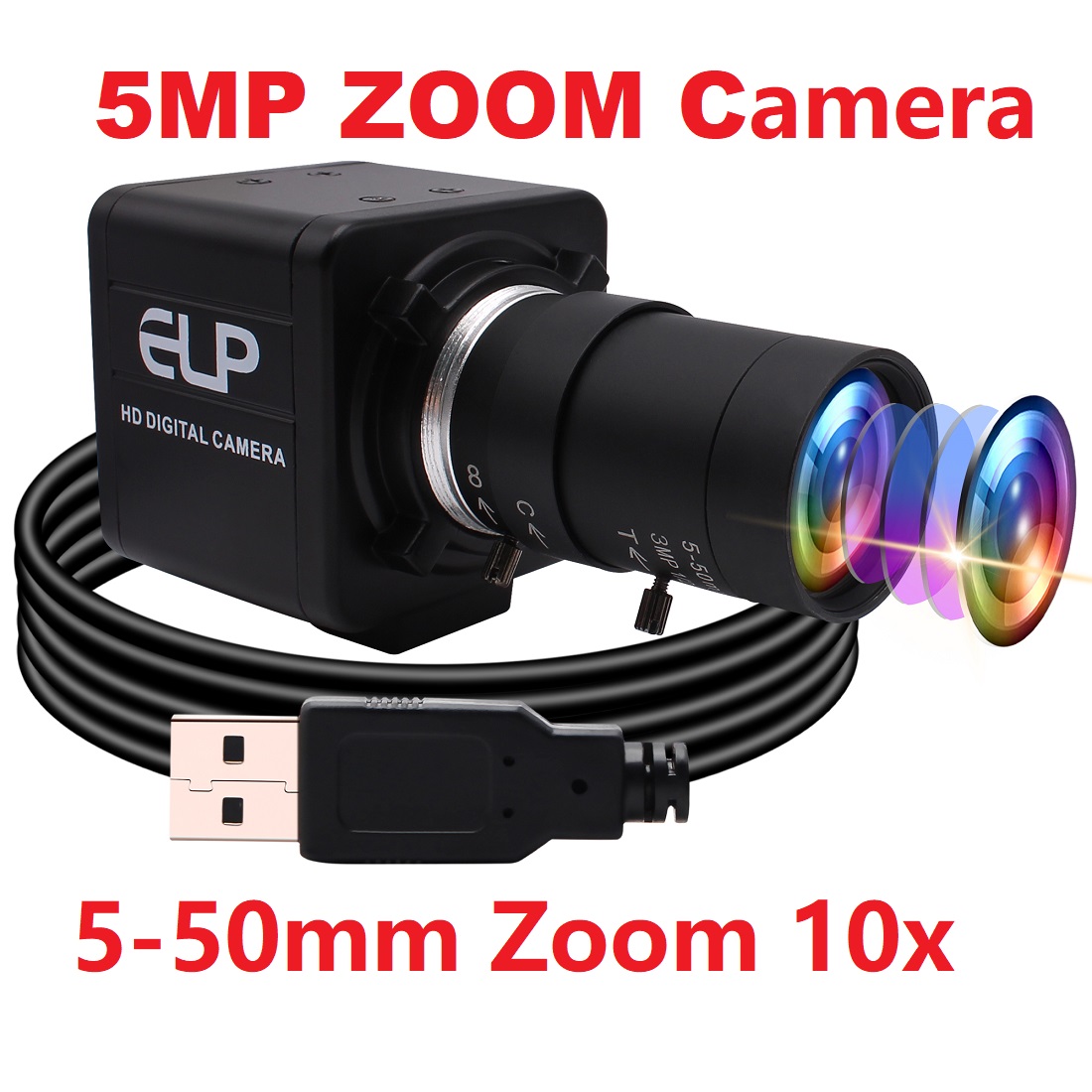ELP USB Camera 2952X1944P HD CMOS OV5640 Sensor Free Driver Plug Play ...